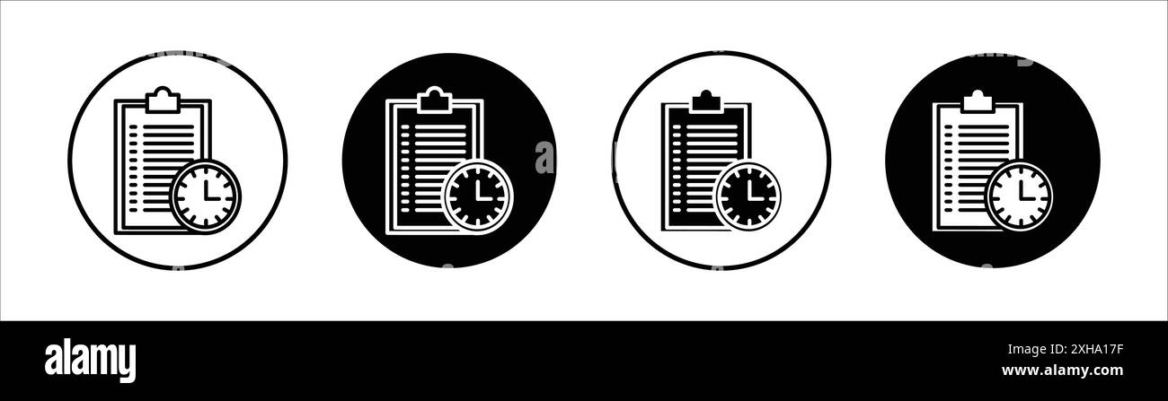 Draft icon Vector symbol or sign set collection in black and white ...