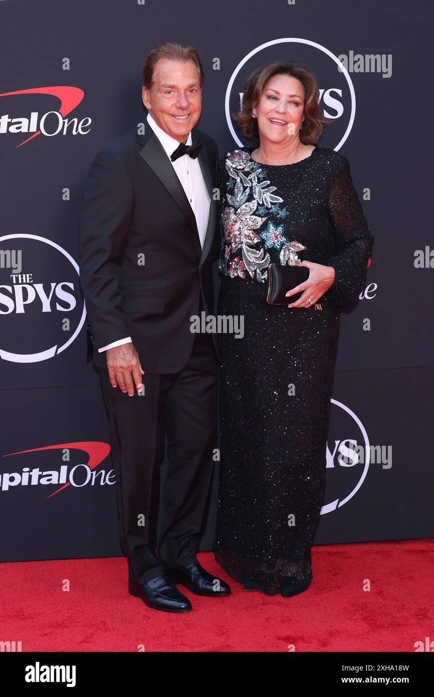 Nick Saban and Terry Saban attends the 2024 ESPY Awards at Dolby ...