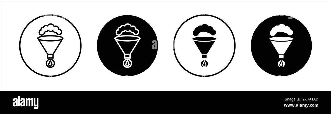 Extraction icon Vector symbol or sign set collection in black and white ...