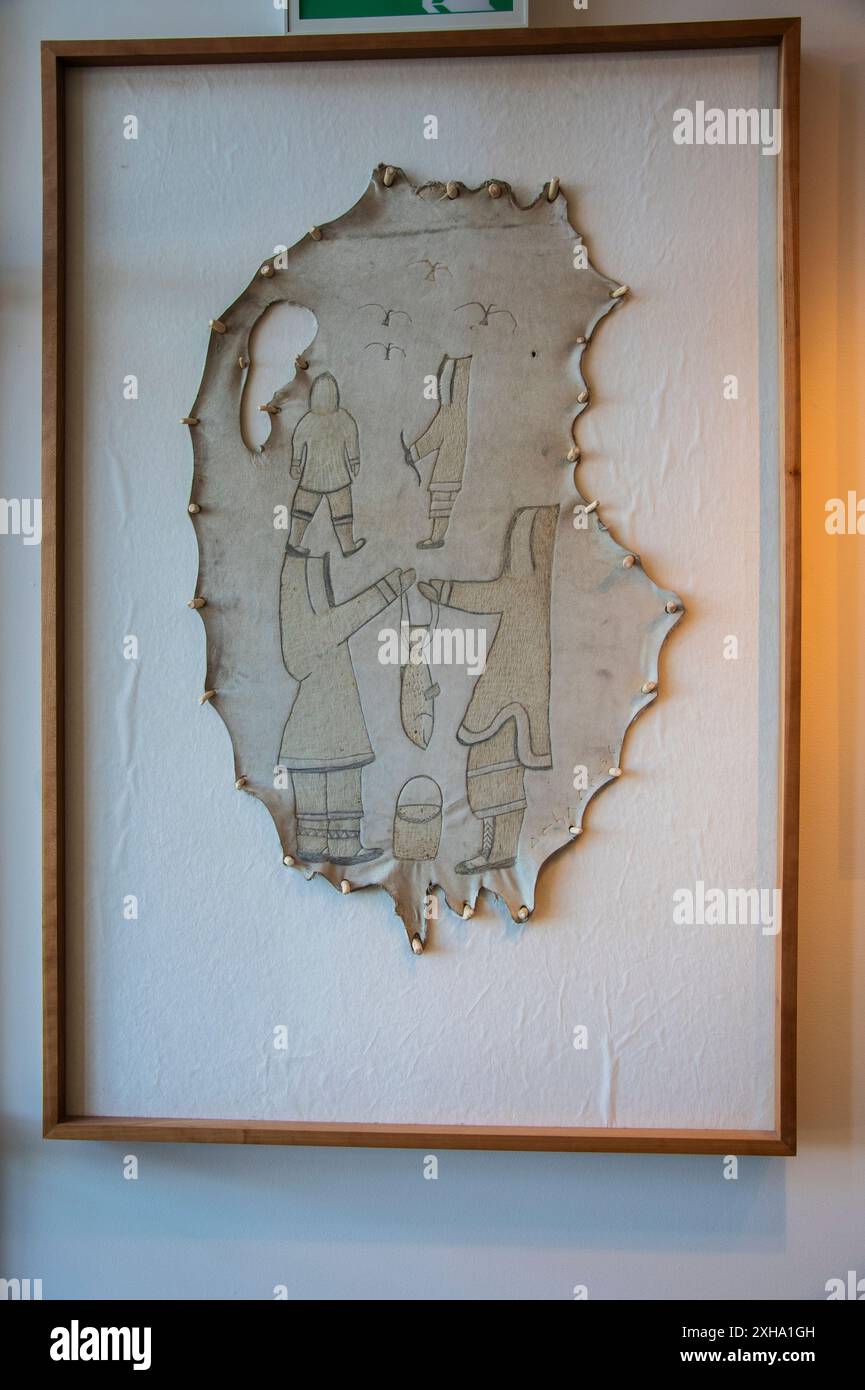 Inuit seal skin artwork in the Legislative Assembly of Nunavut in ...