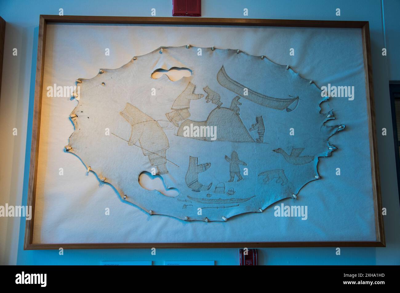 Inuit seal skin artwork inside the Legislative Assembly of Nunavut in ...