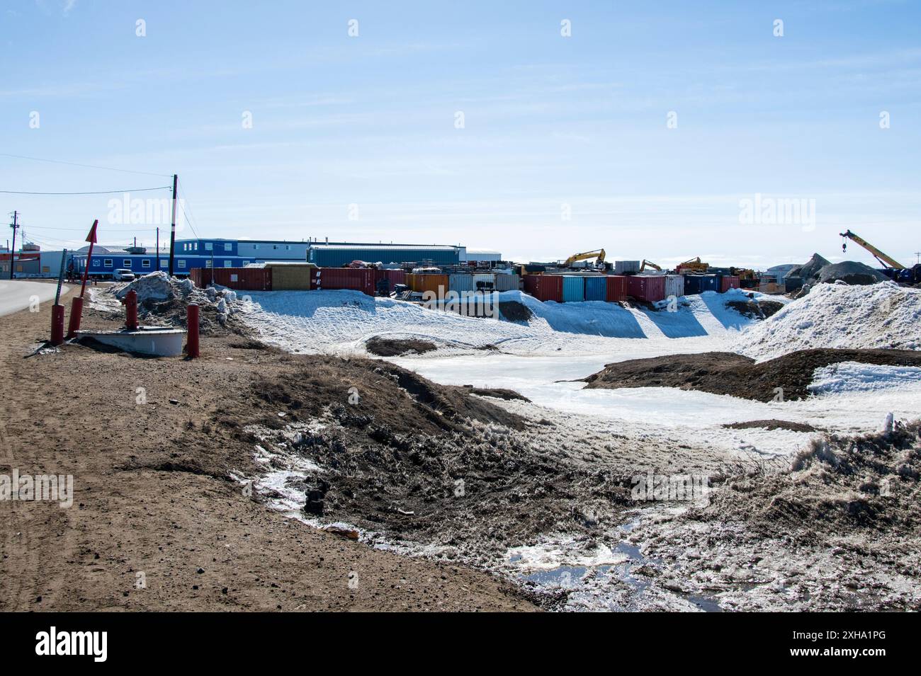 Shipping containers stored in Iqaluit, Nunavut, Canada Stock Photo - Alamy