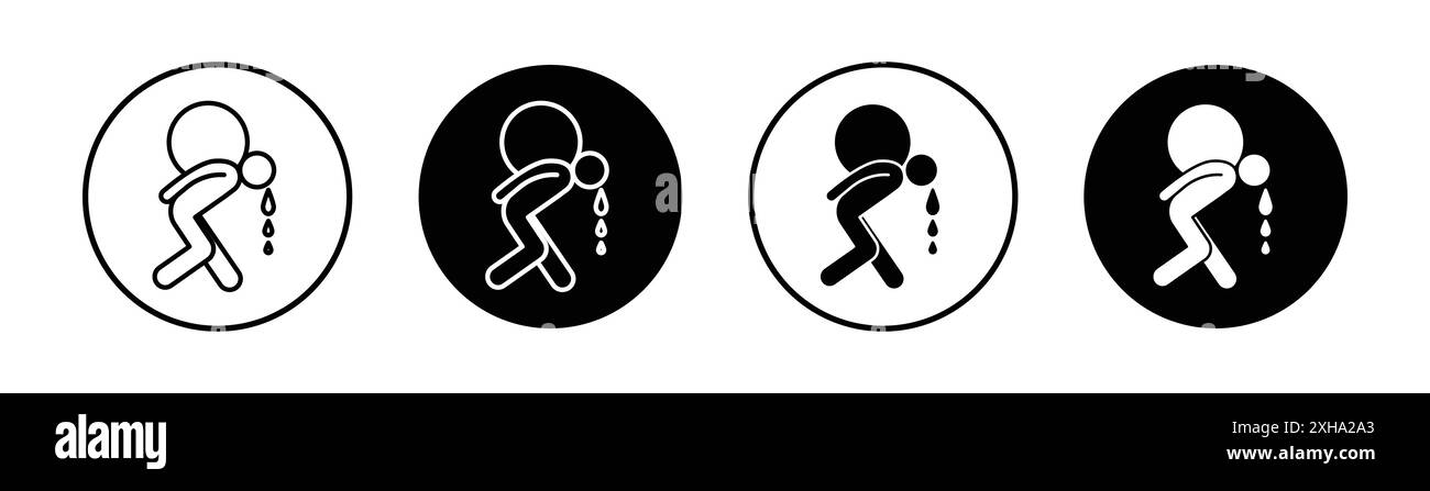Heavy burden icon Vector symbol or sign set collection in black and ...