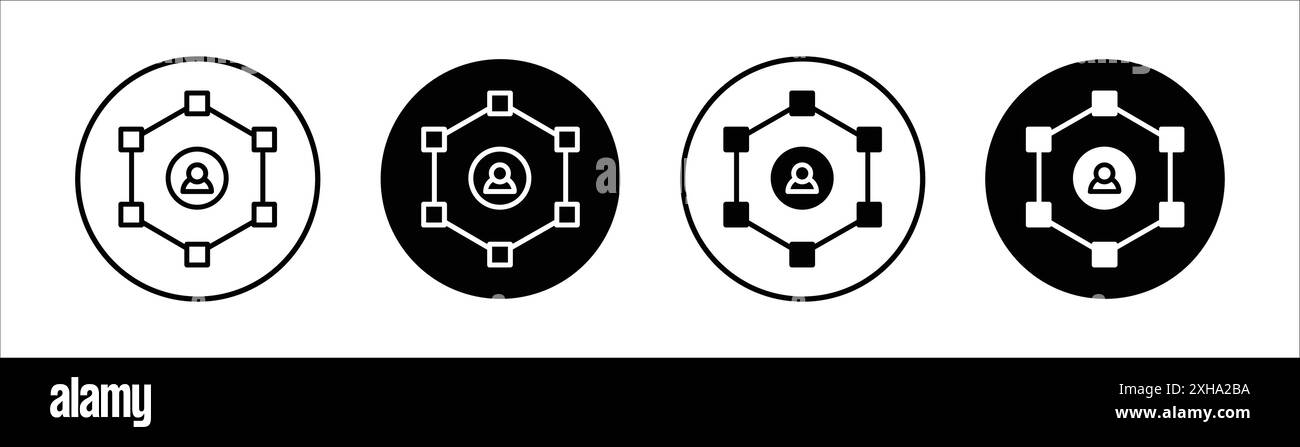 Immersive icon Vector symbol or sign set collection in black and white ...