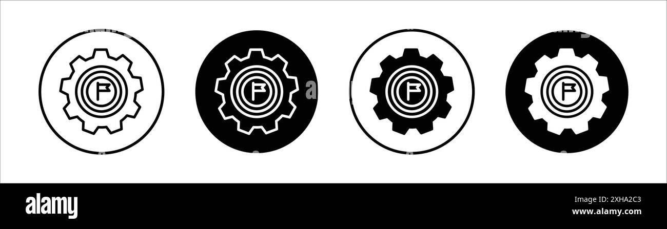 Work target setting symbol Black and White Stock Photos & Images - Alamy