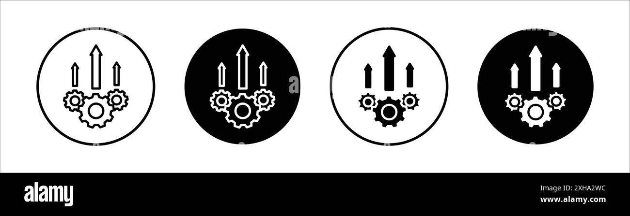 Operational excellence icon Vector symbol or sign set collection in ...