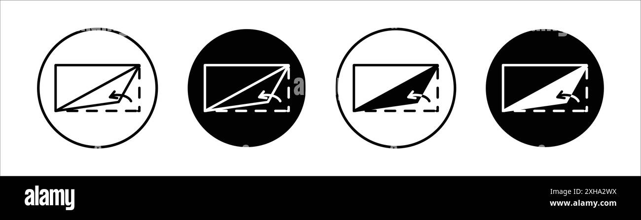 Peel off icon Vector symbol or sign set collection in black and white ...