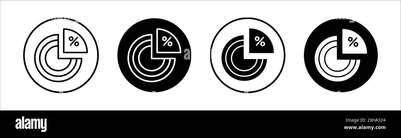 Ratio icon Vector symbol or sign set collection in black and white ...