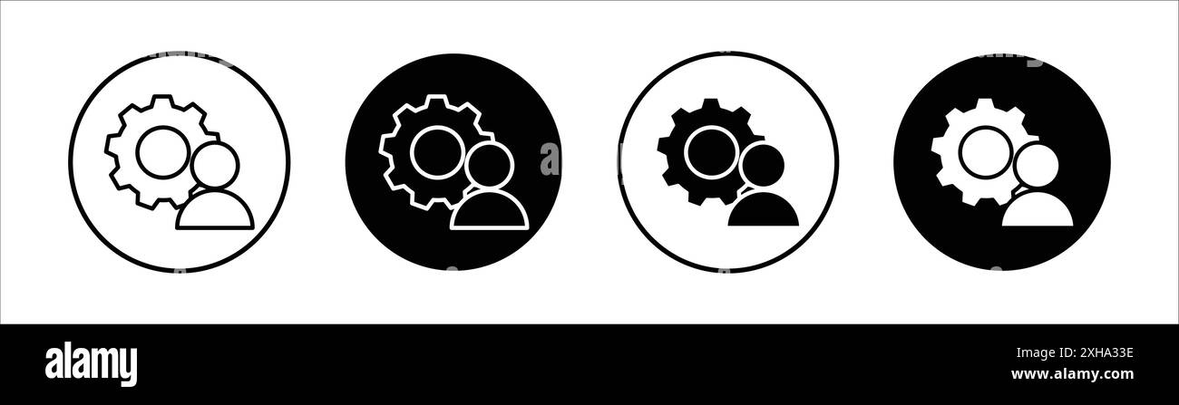 Resource icon Vector symbol or sign set collection in black and white ...