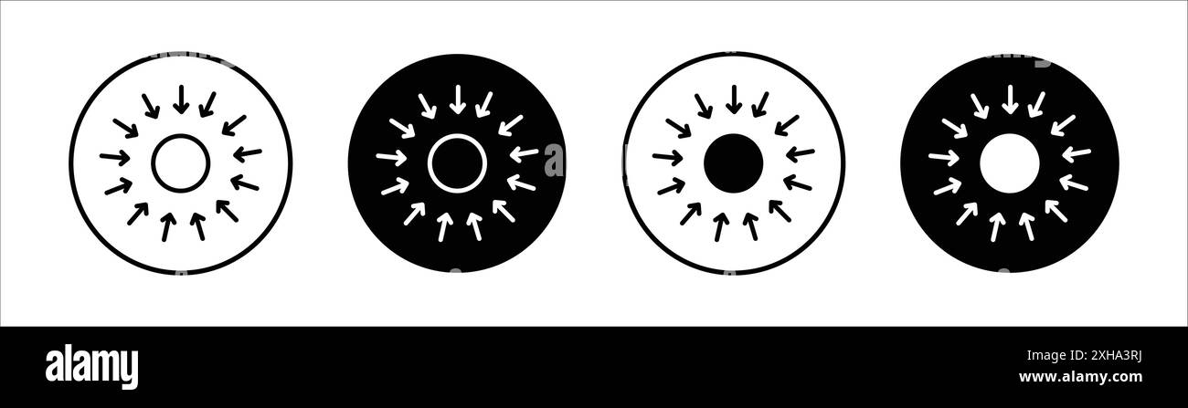 Specific icon Vector symbol or sign set collection in black and white ...