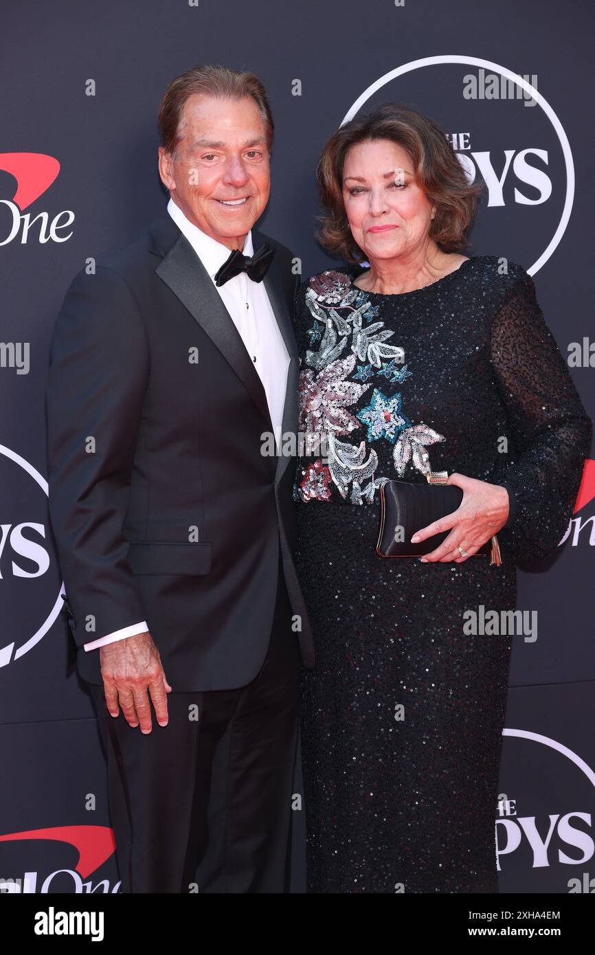 Nick Saban and Terry Saban attends the 2024 ESPY Awards at Dolby ...