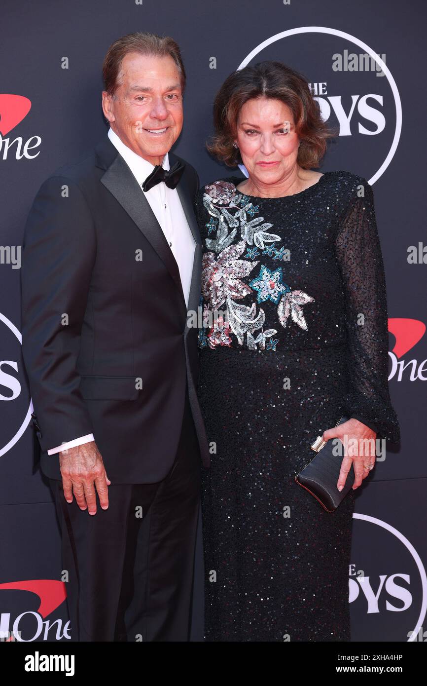 Nick Saban and Terry Saban attends the 2024 ESPY Awards at Dolby ...