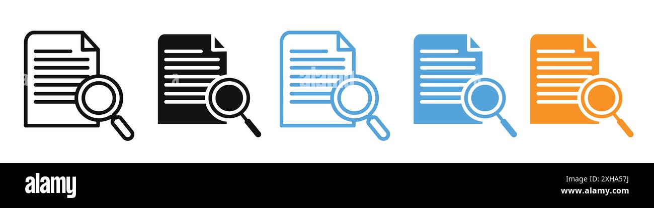 Case studies icon Vector symbol or sign set collection in black and ...