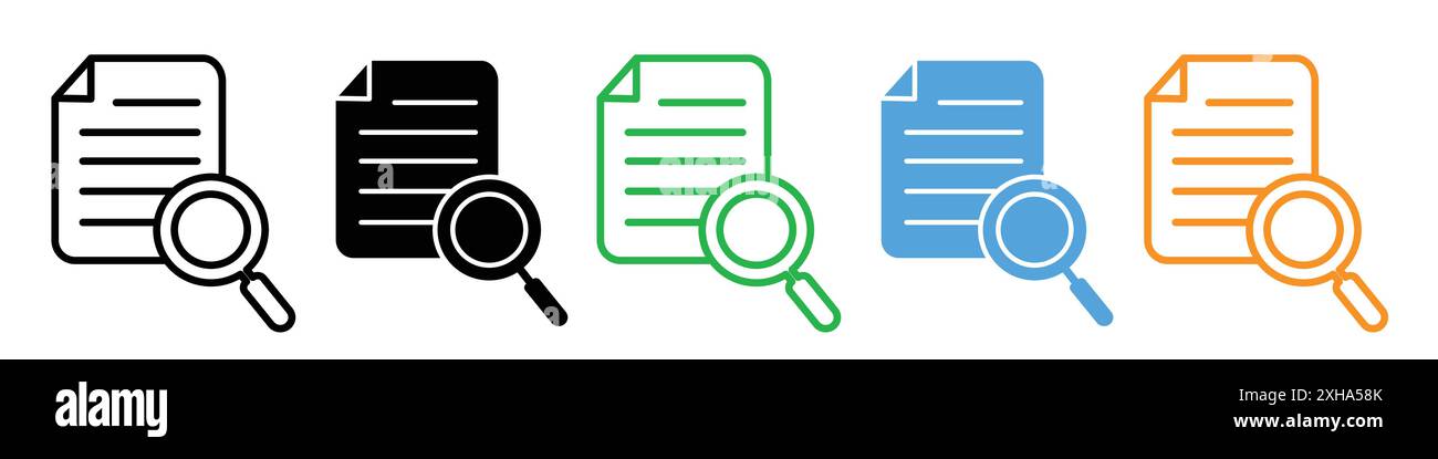 Case studies icon Vector symbol or sign set collection in black and ...