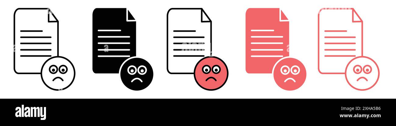 Complaints icon Vector symbol or sign set collection in black and white outline Stock Vector ...