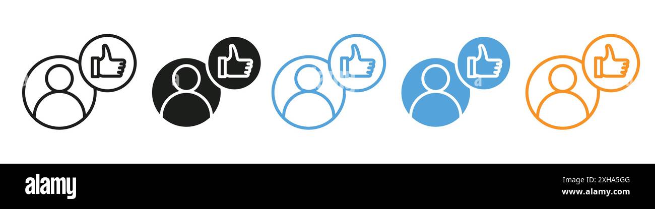 Customer satisfaction icon Vector symbol or sign set collection in ...