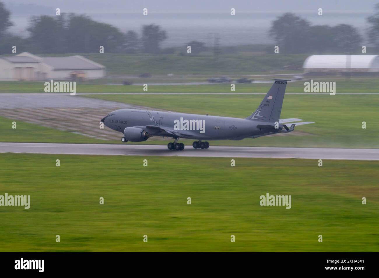 A U.S. Air Force KC-135 Stratotanker aircraft assigned to the 127th Air ...