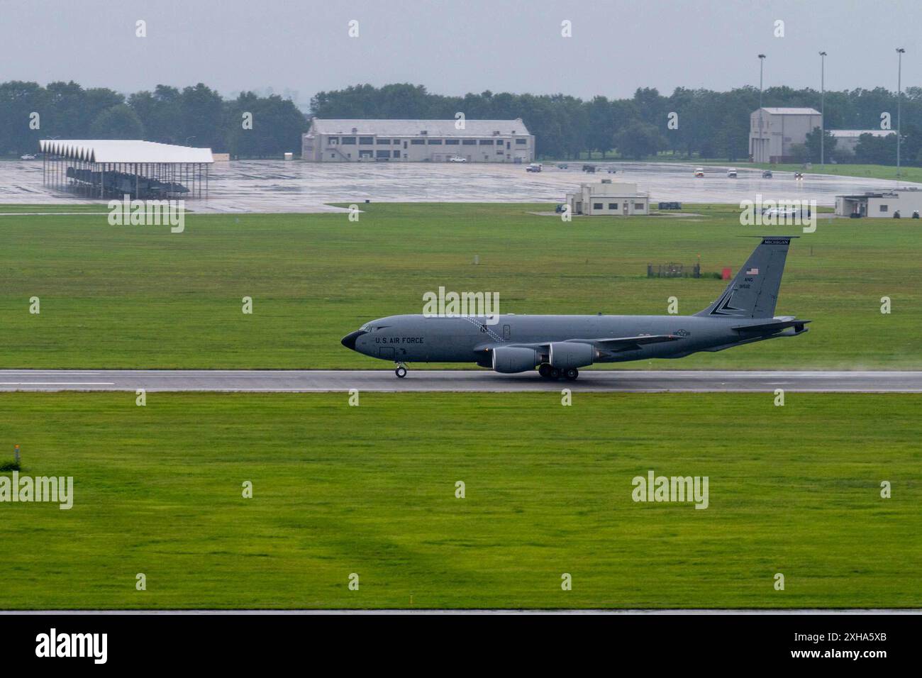 A U.S. Air Force KC-135 Stratotanker aircraft assigned to the 127th Air ...