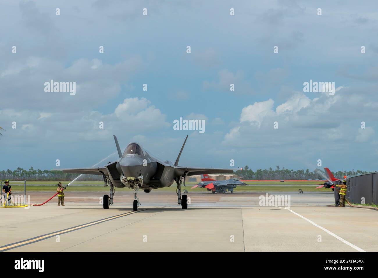 An F-35A Lightning II piloted by U.S. Air Force Col. George Watkins ...