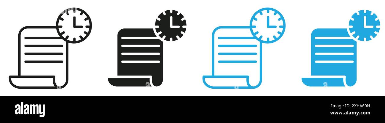 Financial log icon Vector symbol or sign set collection in black and ...