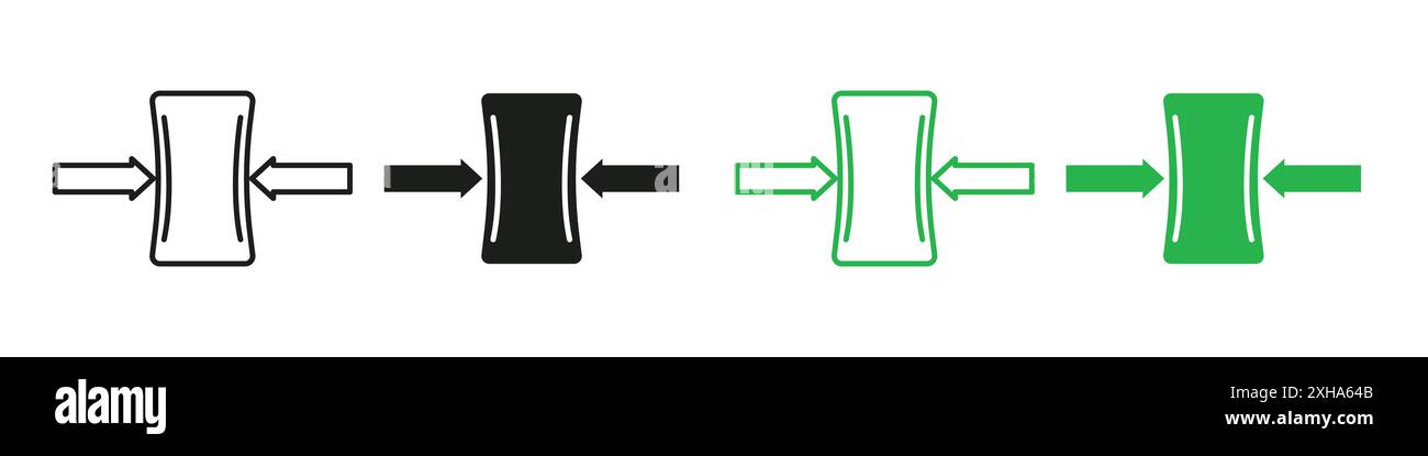 File compressor icon Vector symbol or sign set collection in black and ...