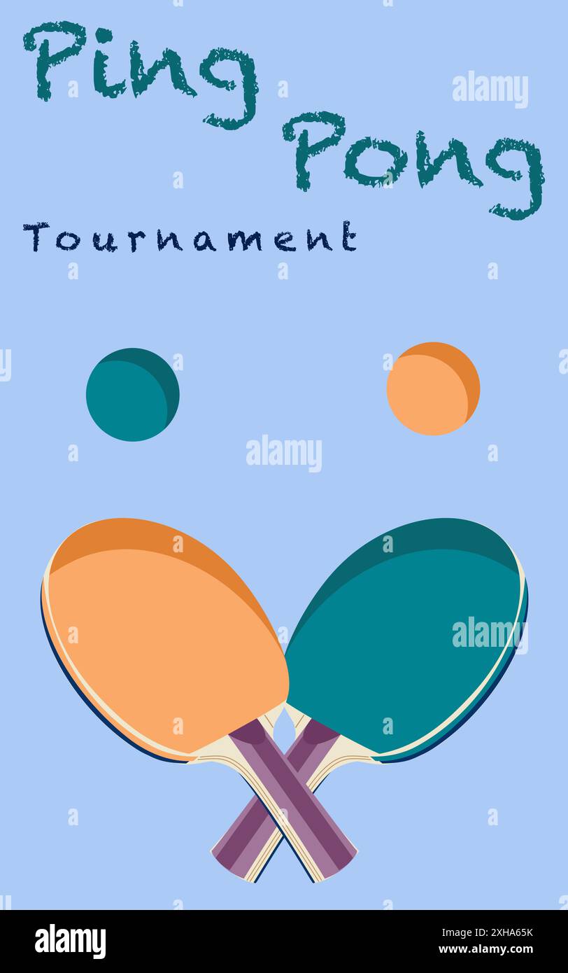 Ping-pong poster design. Table tennis cover for championship. Vector ...