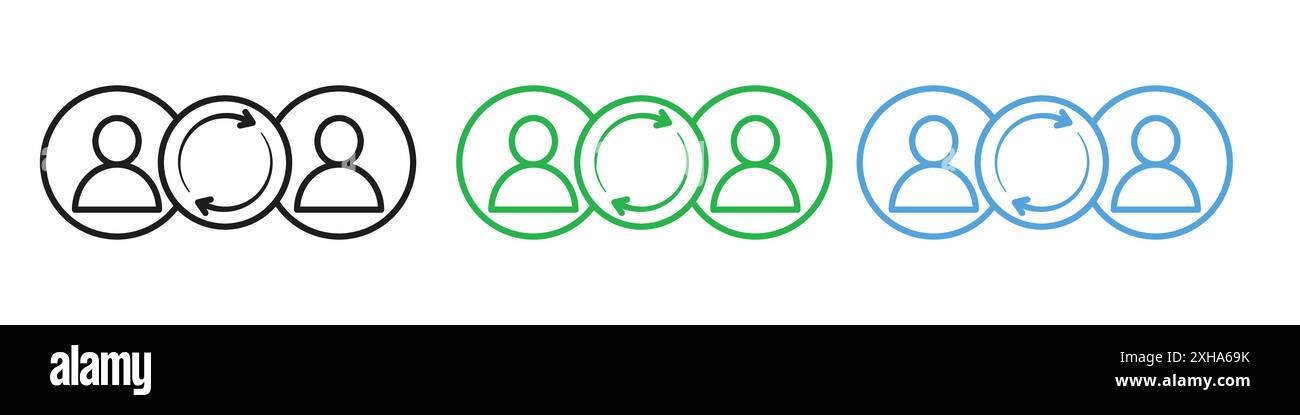 Interpersonal relationship icon Vector symbol or sign set collection in ...