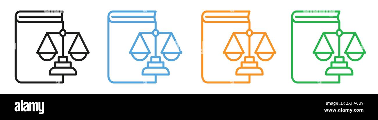 Labour and social law icon Vector symbol or sign set collection in ...