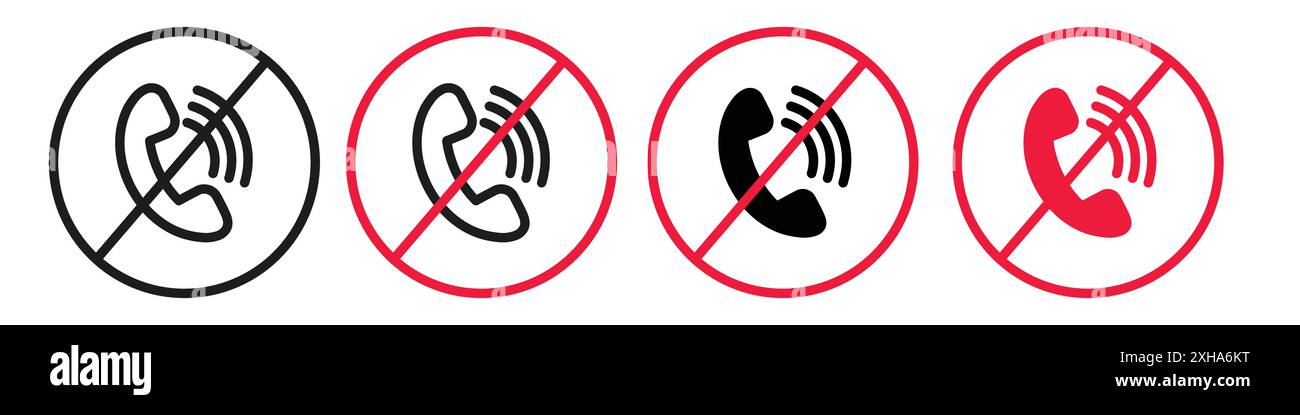 No call sign Vector symbol or sign set collection in black and white ...