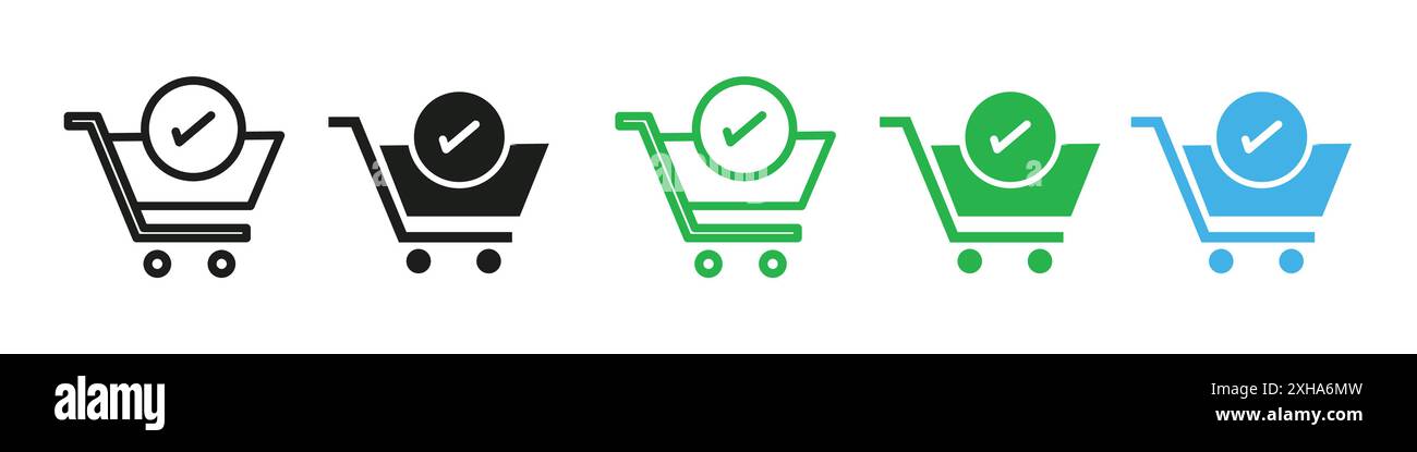 Order icon Vector symbol or sign set collection in black and white ...