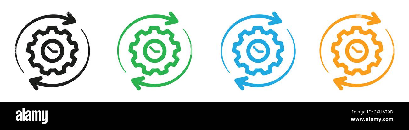 Productivity and efficiency icon Vector symbol or sign set collection ...