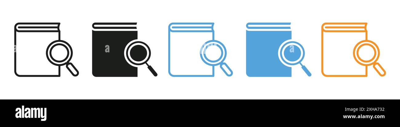 Reference data icon Vector symbol or sign set collection in black and ...