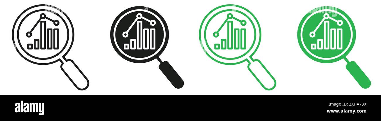 Prediction icon Vector symbol or sign set collection in black and white ...