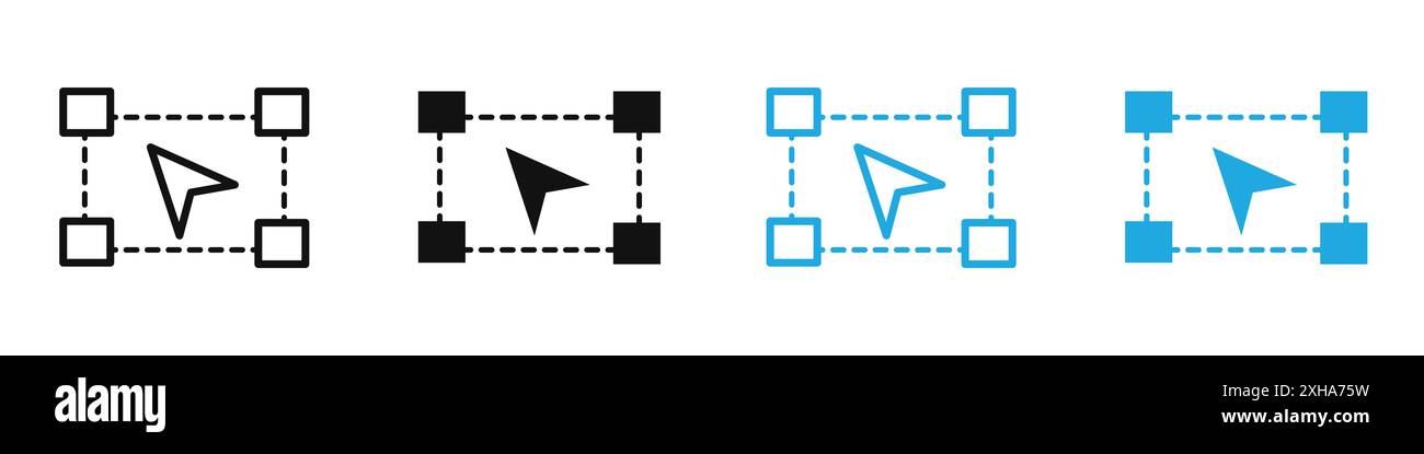 Selection tool icon Vector symbol or sign set collection in black and ...