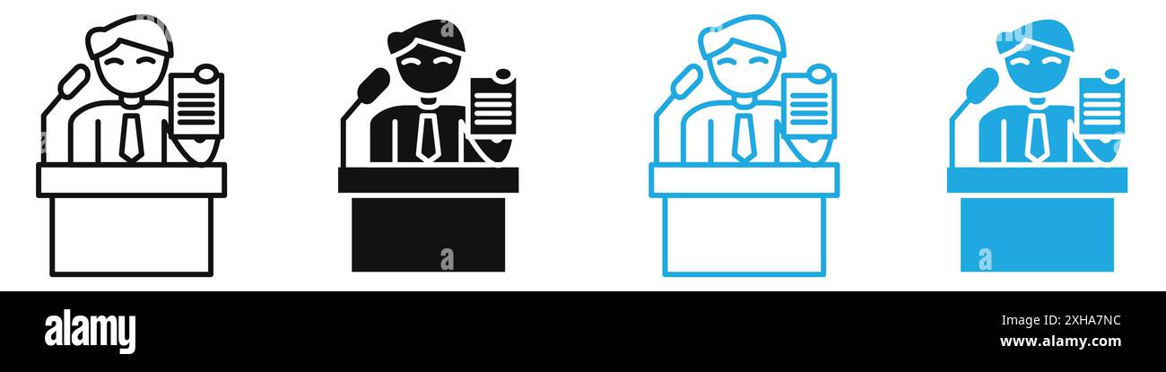 Witness icon Vector symbol or sign set collection in black and white ...