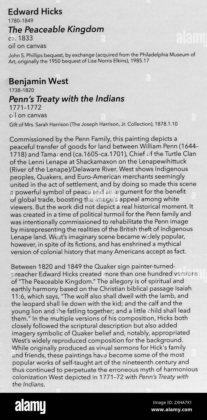 1833 "The Peaceable Kingdom" by Edward Hicks (1780-1849) from the ...