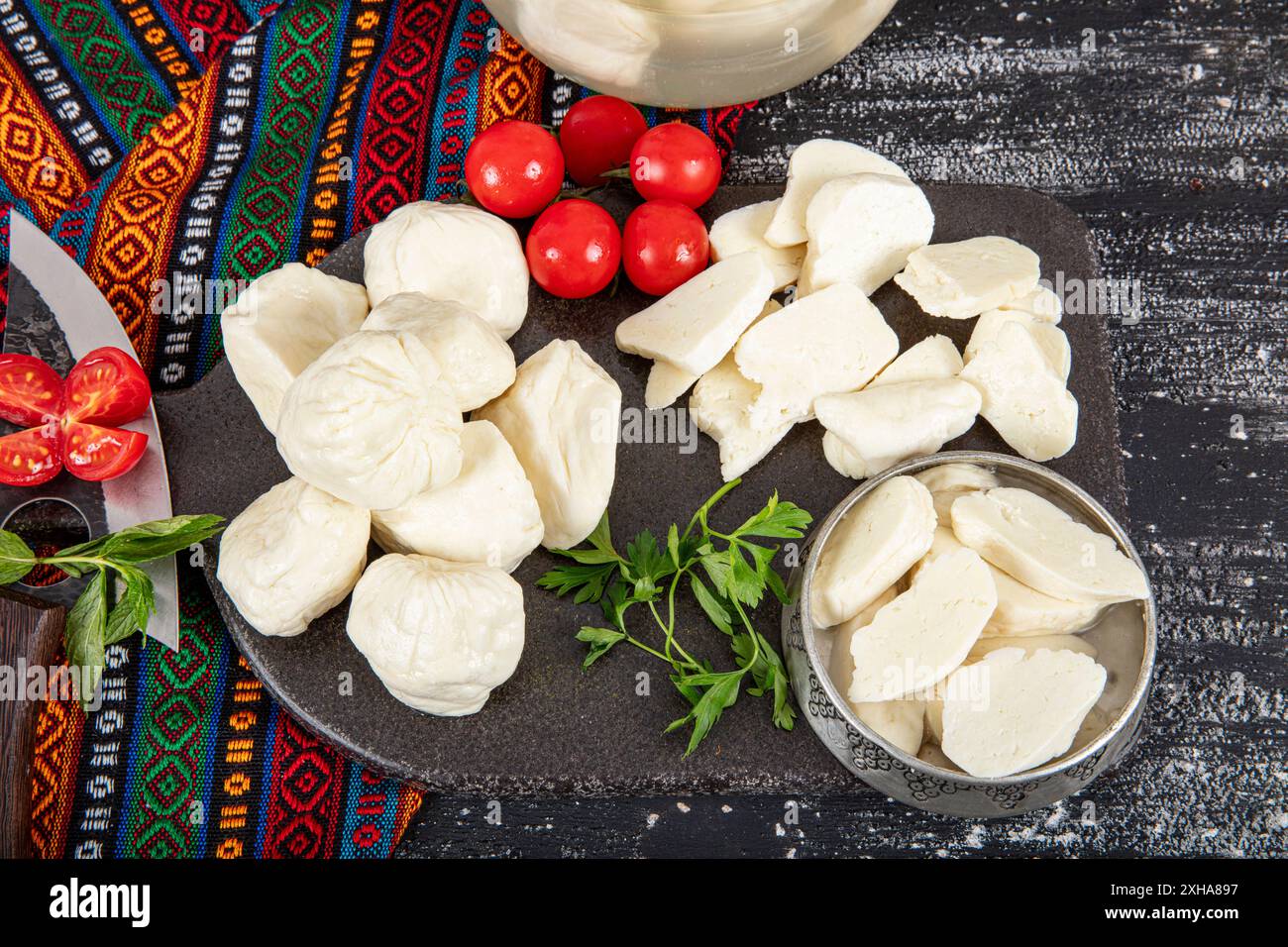 Mixed cheese made from goat and sheep milk. Mix Cheese Texture Food ...