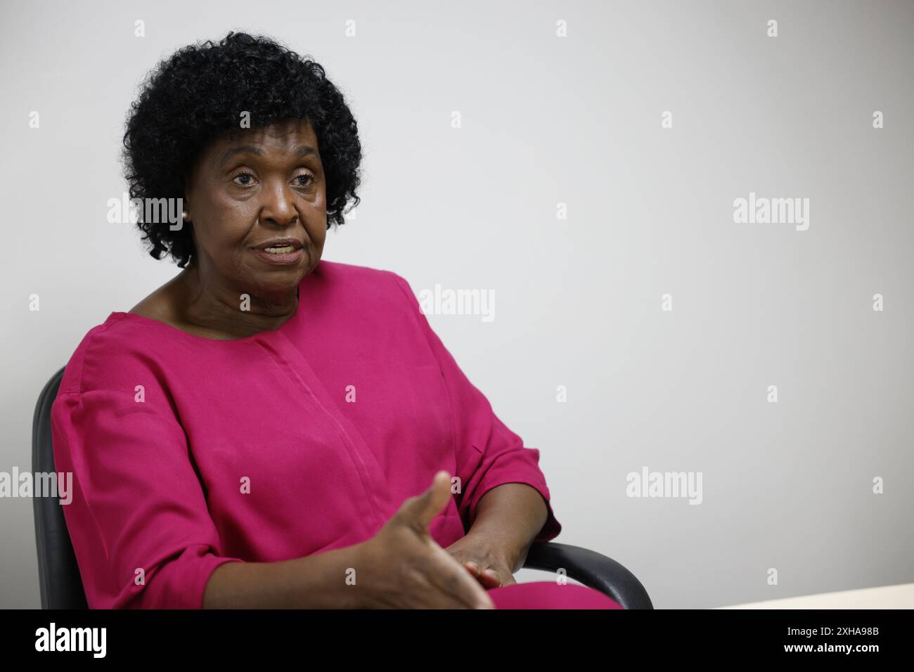 Portrait of Benedita da Silva, black politician, federal deputy of the ...