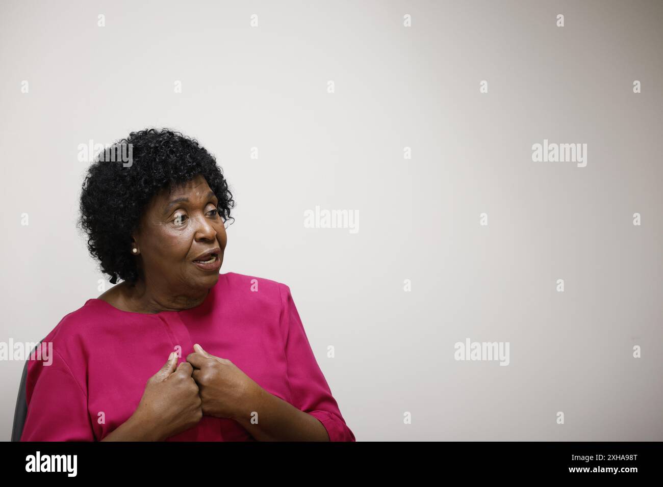 Portrait of Benedita da Silva, black politician, federal deputy of the ...