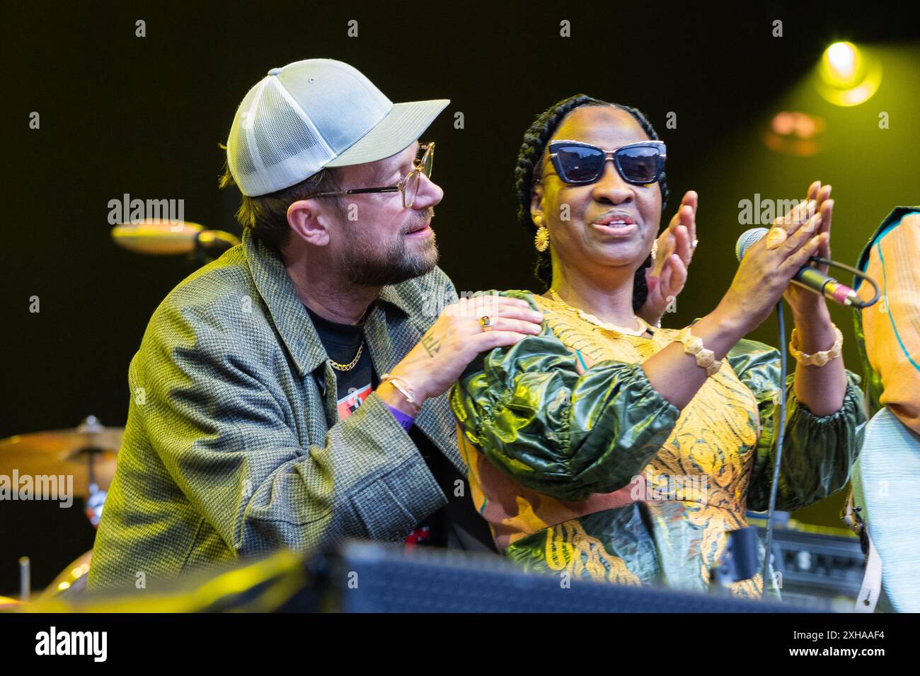 London, UK. Friday July 12th. Damon Albarn makes a surprise appearance ...
