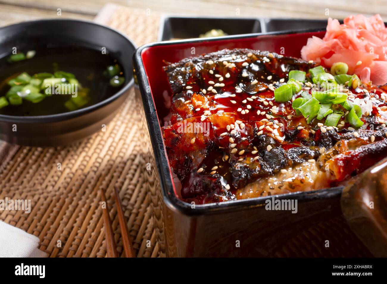 A closeup view of an unagi bowl Stock Photo - Alamy