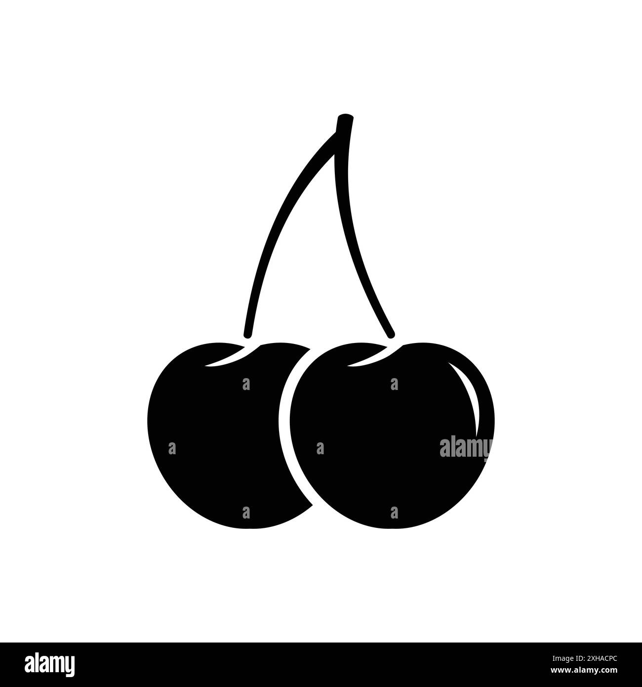 cherry fruit icon vector design template in white background Stock ...