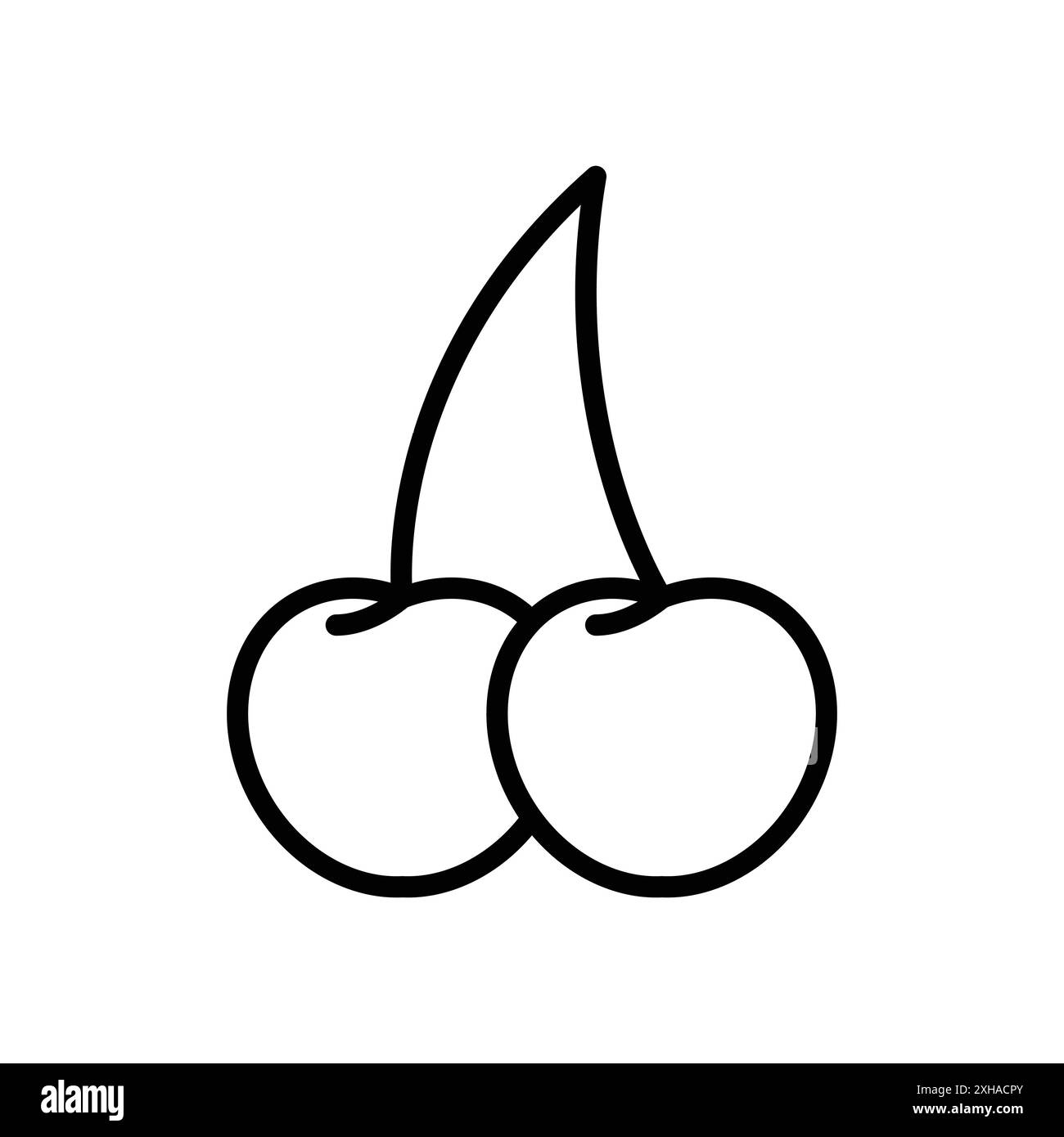 cherry fruit icon vector design template in white background Stock ...