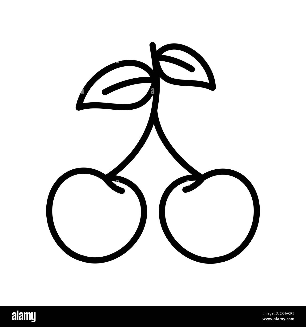 cherry fruit icon vector design template in white background Stock ...