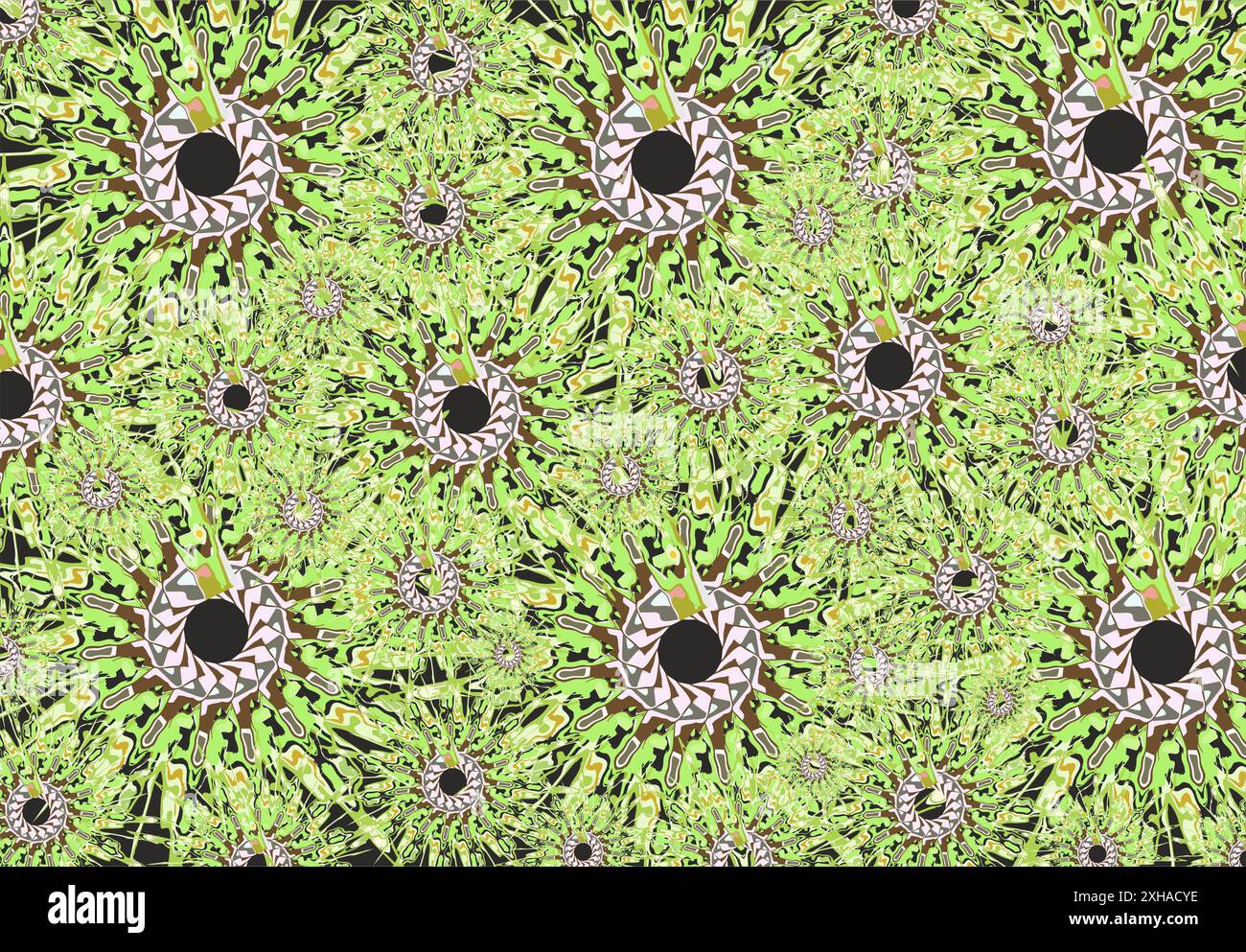 Abstract floral motifs in dark green hi-res stock photography and ...