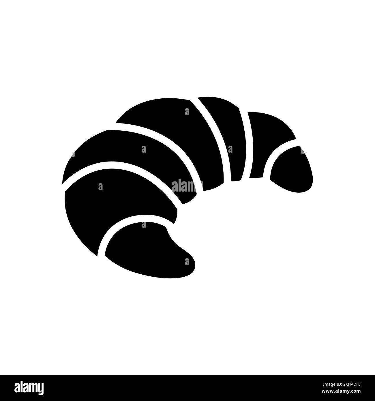 croissant icon vector design template in white background Stock Vector ...