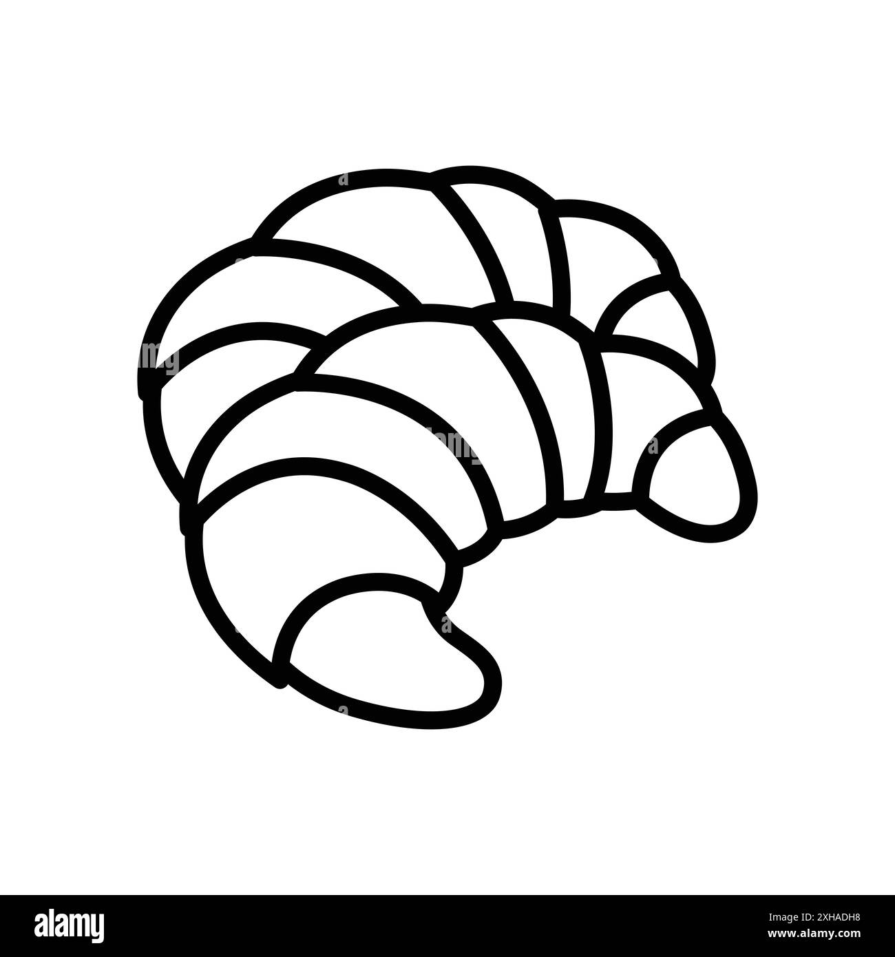 croissant icon vector design template in white background Stock Vector ...