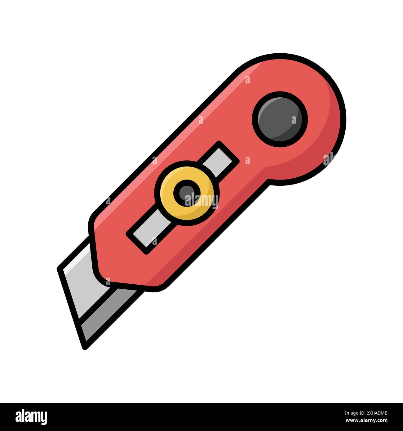 cutter knife icon vector design template in white background Stock ...