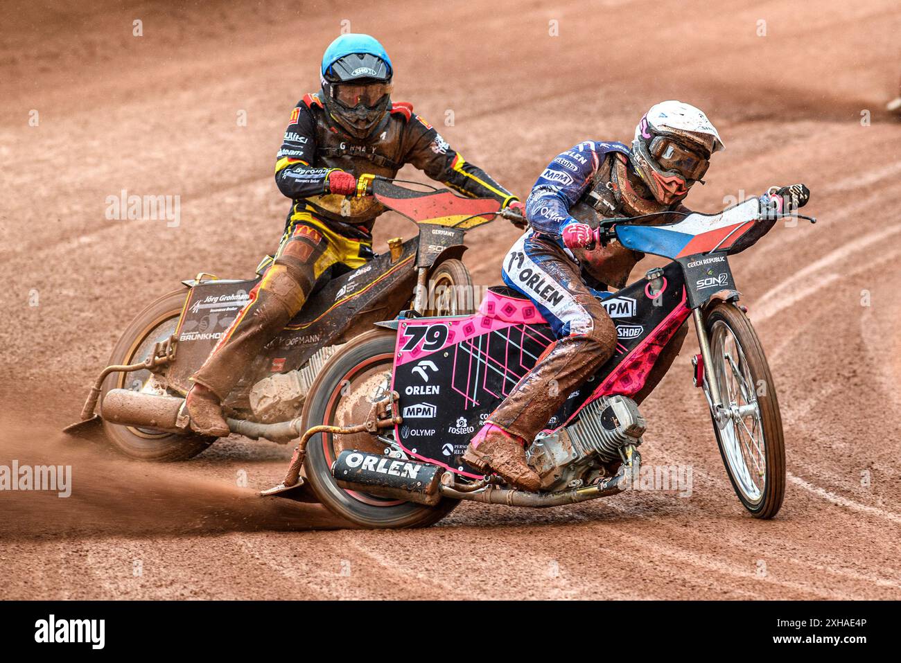 Adam Bubba Bednar of Czech Republic in White leading Norick Blödorn of ...