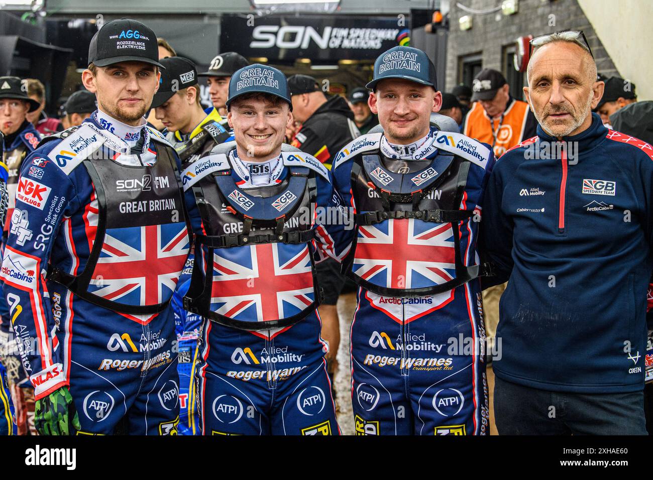 GREAT BRITAIN: (L to R) Leon Flint, Sam Hagon, Dan Thompson and British ...